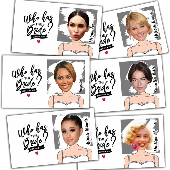 Other | Bridal Shower Game Who Has The Bride Scratch Off Celebrity ...